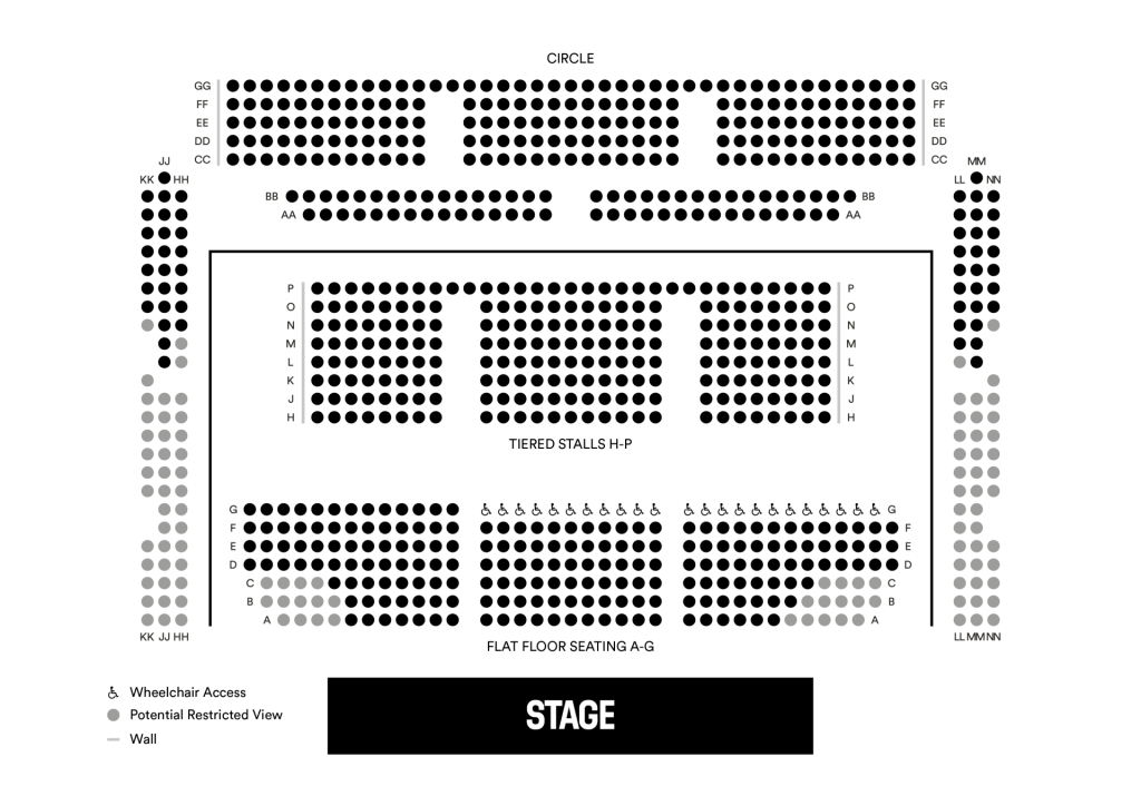Seating Plan | The Alban Arena | Everyone Theatres