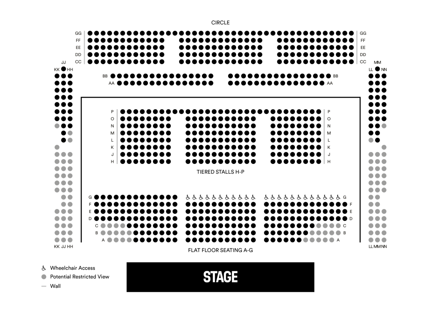 Seating Plan | Alban Arena | Everyone Theatres